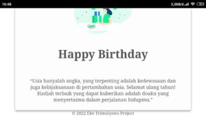 Cara Membuat Link Web HTML Ucapan Ulang Tahun - Eko Trimulyono